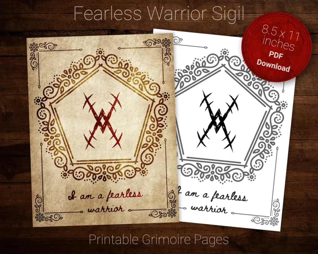 I am a Fearless Warrior Sigil - MagikCharms