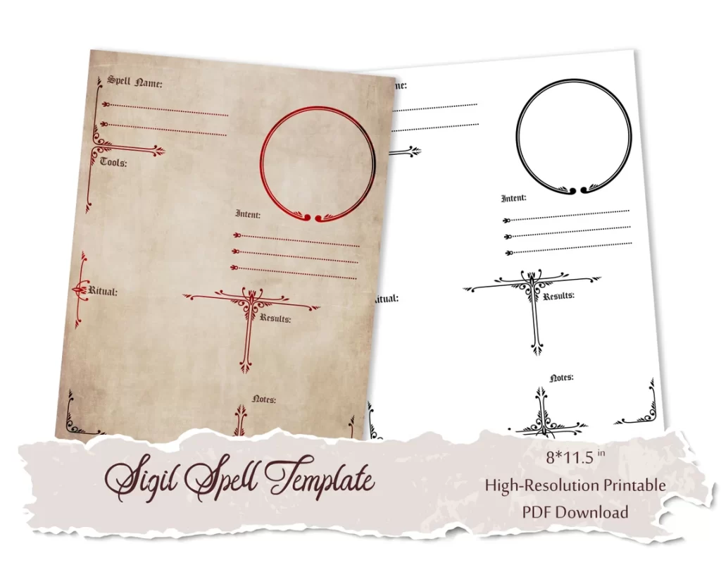 Sigil Magick Spell Template - MagikCharms