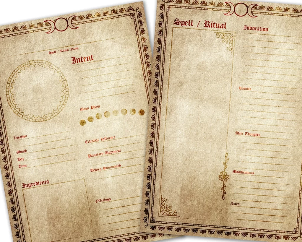 Triple Moon Goddess Spell and Ritual Template - MagikCharms