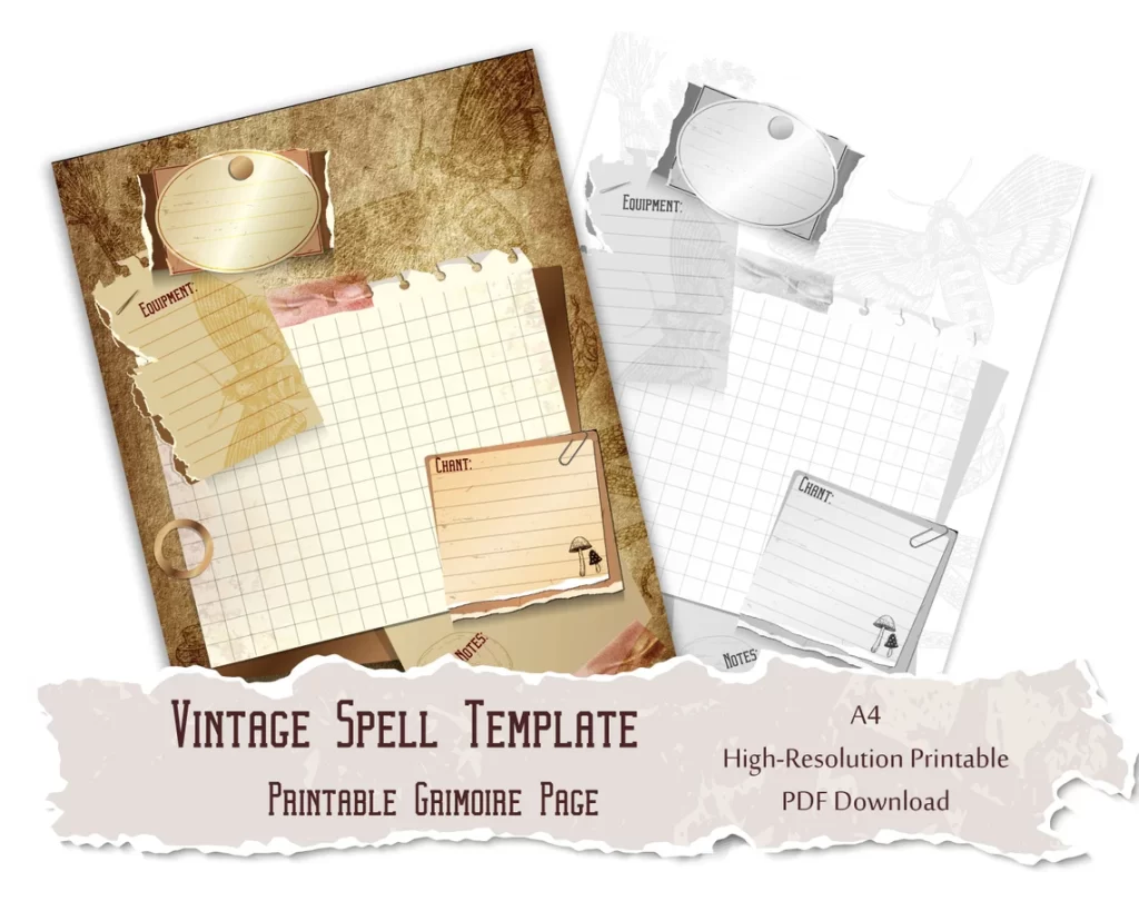 Vintage Spell Template - MagikCharms